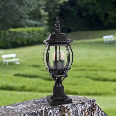 Charlton Home® Benna 3 -Light 21.6" H Hardwired Transparent Pier Mount Light | Wayfair